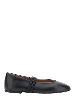 POLLINI Ballet Flats With Elasticated Band - Black