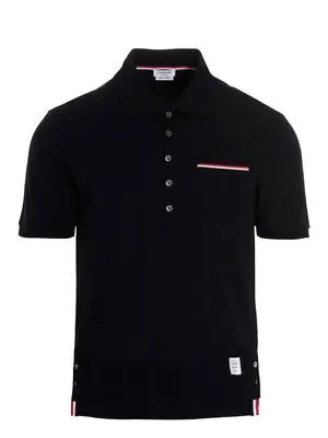 Thom Browne Rwb Polo Shirt - Blue