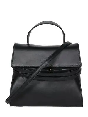 Moschino Foldover Top Handle Bag Black