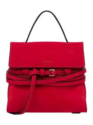 Moschino Foldover Top Handle Bag Red