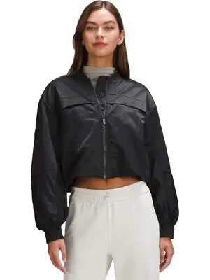 Lululemon Insulated Ruched Bomber Jacket - Black