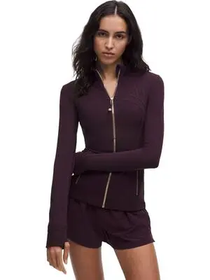 Lululemon Define Jacket - Black Plum/gold/gold