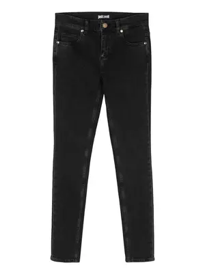 Just Cavalli Fringed Skinny Jeans - Black
