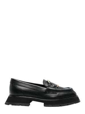 Moncler Bell Leather Loafers - Black