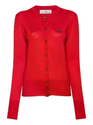 VIVIENNE WESTWOOD Fine-knit Cardigan - Red