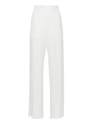 LANVIN Straight-leg Pleated Trousers - White