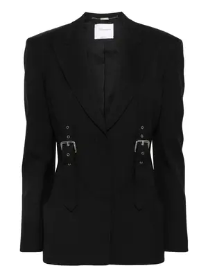 Blumarine Buckle-detailed Blazer - Black