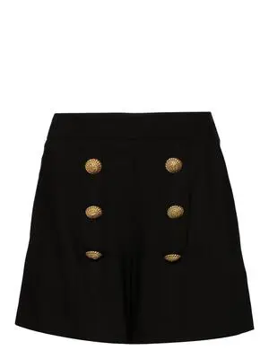 Balmain Button-embellished Shorts - Black