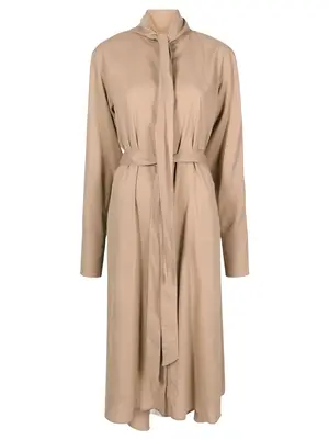 PETER DO Peter Do Belted Waist Button-Down Midi Dress