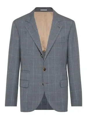 BRUNELLO CUCINELLI Fine-check Virgin-wool Blazer