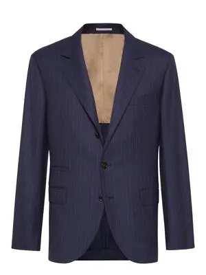BRUNELLO CUCINELLI Pinstripe Virgin-wool Blazer