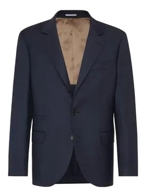 Brunello Cucinelli Single-breasted Virgin-wool Blazer - Blue