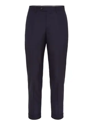 Brunello Cucinelli Straight-leg Cashmere Trousers - Blue