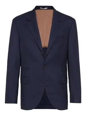 Brunello Cucinelli Single-breasted Virgin-wool Blazer - Blue