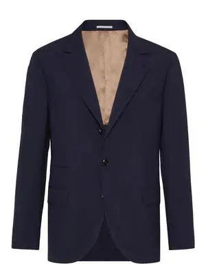 Brunello Cucinelli Single-breasted Virgin-wool Blazer - Blue