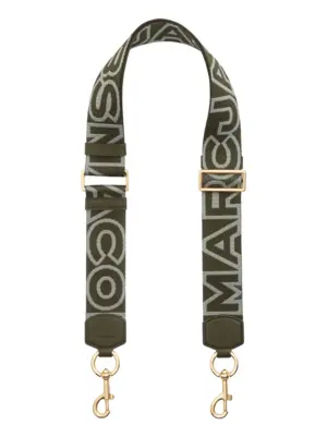 Marc Jacobs The Outline Logo Webbing Strap - Grey