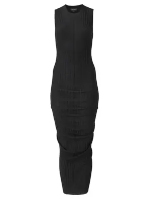 Marc Jacobs Merino-wool Twisted Midi Dress - Black