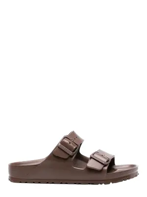BIRKENSTOCK Arizona Buckle Slides - Brown