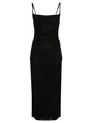 Nanushka Alexa Ruched Midi Dress - Black