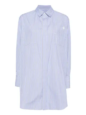 Sacai X Thomas Mason Striped Cotton Shirt - Blue