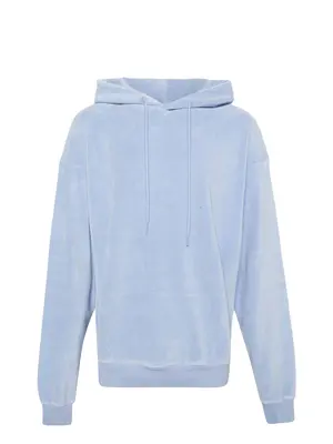 Martine Rose Drop-shoulder Towelling-finish Hoodie - Blue