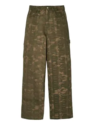 Marc Jacobs Camouflage-print Wide-leg Jeans - Green