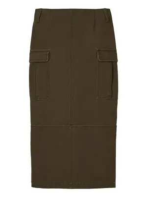 MARC JACOBS Marc Jacobs Canvas Cargo Midi Skirt