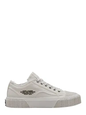 Marc Jacobs Distressed Canvas Sneakers - White