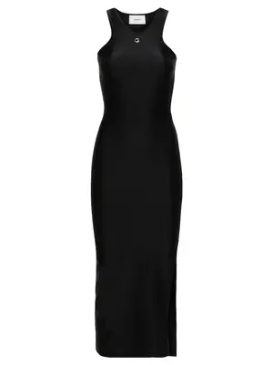 Coperni Logo-embellished Midi Dress - Black