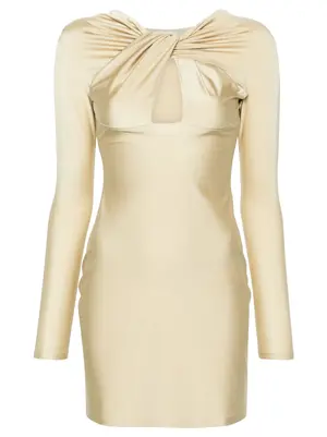 Coperni Cut-out Twisted Mini Dress - Neutrals