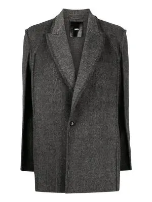 JNBY Textured Wool-blend Blazer - Grey