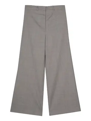 LOW CLASSIC Mélange Wide-leg Trousers - Grey