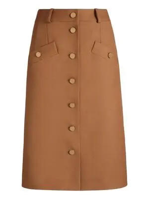 BALLY Bally Wool-Blend Midi Skirt