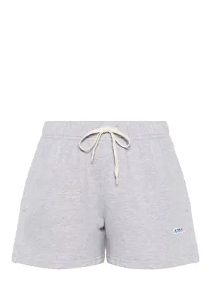 AUTRY Logo-patch Cotton Shorts - Grey