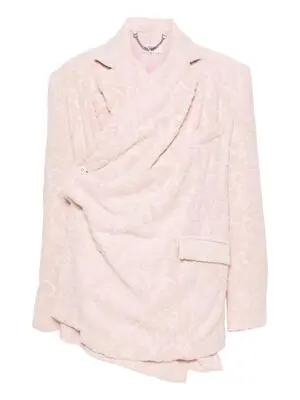 Martine Rose Towelling-finish Wrap Cotton Blazer - Pink