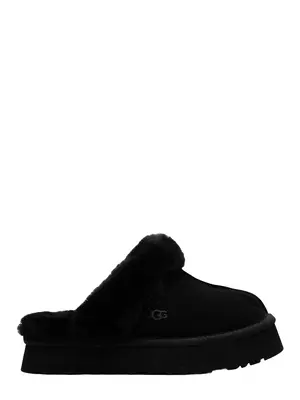 UGG UGG Disquette Shearling Slippers Black