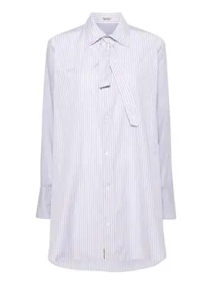 Yohji Yamamoto Halo-stripe Cotton Shirt - Grey