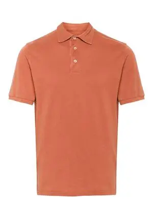 Fedeli Piqué Polo Collar - Orange