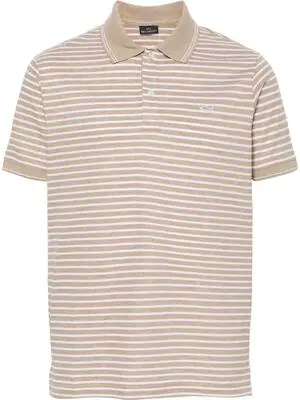 Paul & Shark Striped Polo Shirt - Neutrals