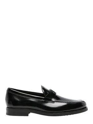TOD'S T Timeless Leather Loafers - Black