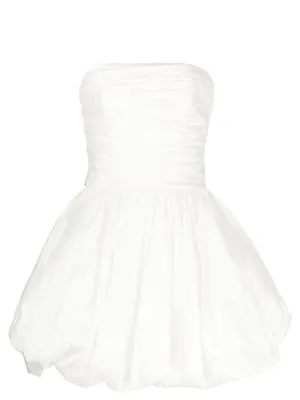 Amsale Taffeta Mini Dress - White