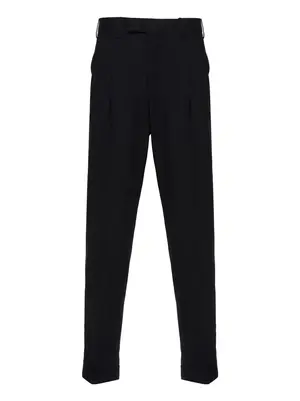 PT TORINO Pleated Slim-cut Trousers - Blue