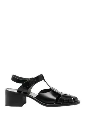 Hereu Pesca Leather Sandals - Black