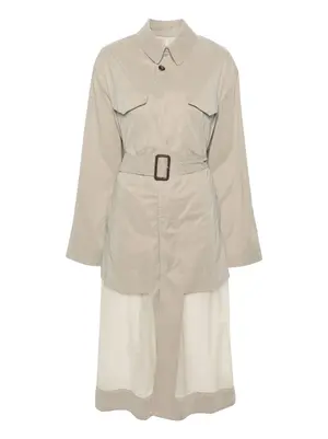 MAISON MARGIELA Belted Panelled Trench Coat - Neutrals