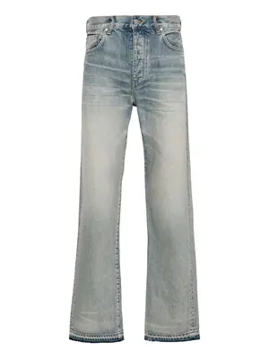 Amiri Release Hem Straight-leg Jeans - Blue