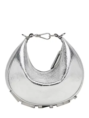 Fendi Fendigraphy Mini Black Leather Bag Silver
