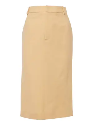 TOD'S Virgin Wool Pencil Skirt - Beige
