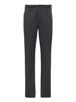 SLOWEAR Incotex Cotton Straight Leg Trousers - Grey