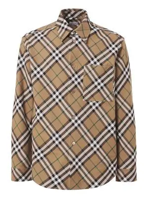 Burberry Check Cotton Shirt - Beige
