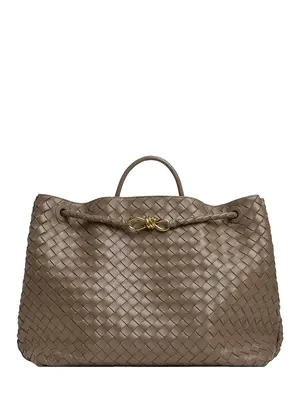 BOTTEGA  VENETA Bottega Veneta Large Andiamo Intrecciato Leather Tote Pinecone